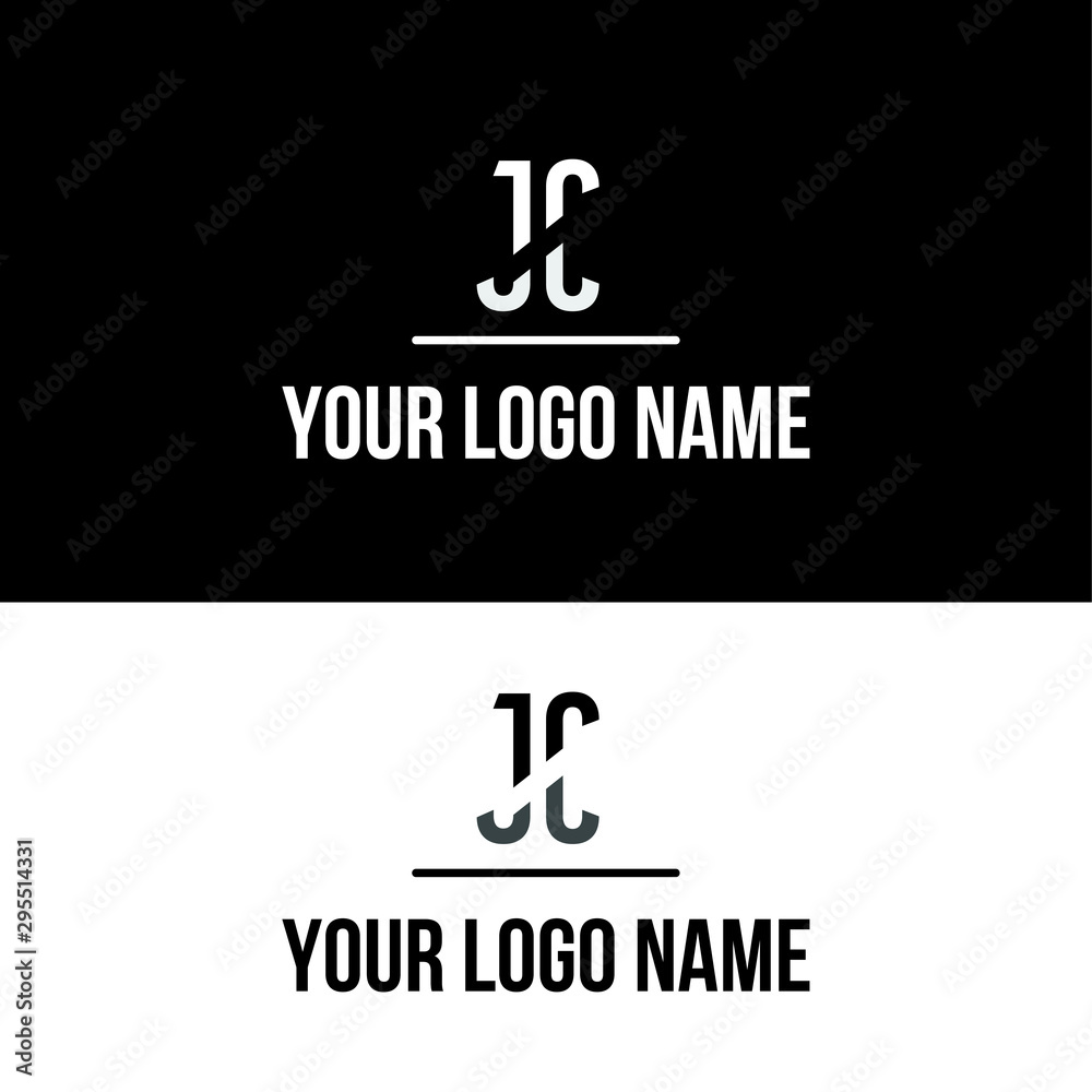 JC logo design illustration - VECTOR Stock Vector | Adobe Stock