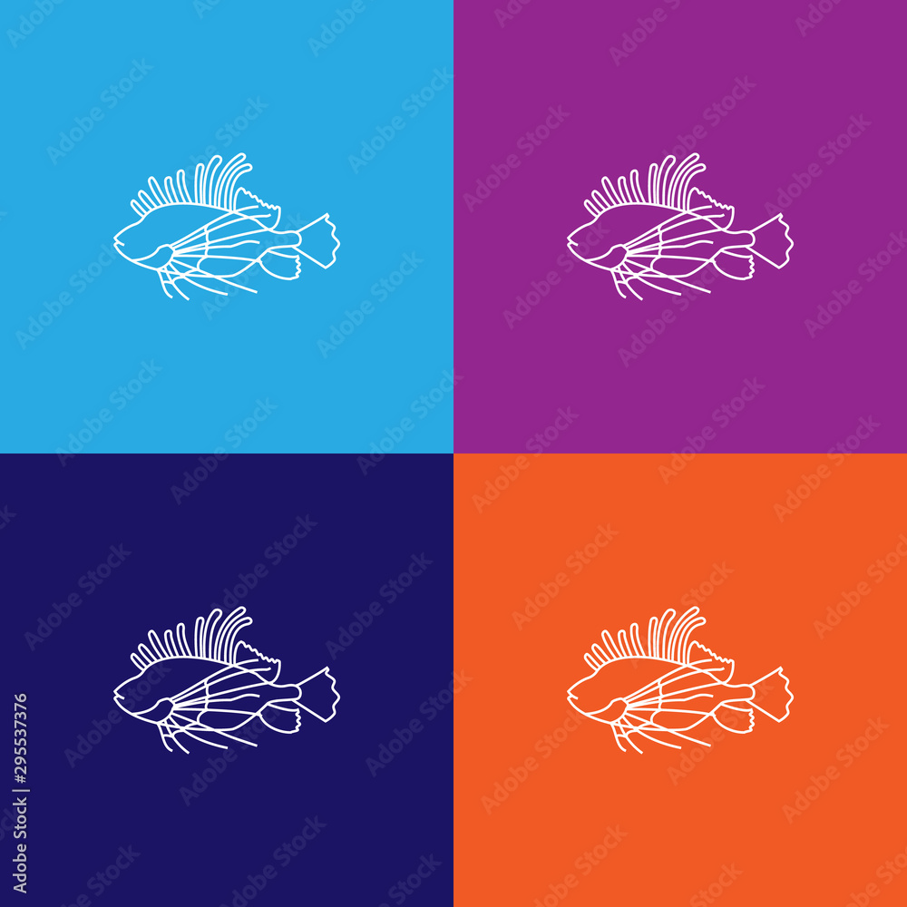 striped lionfish.Element of popular sea animals icon. Premium quality ...
