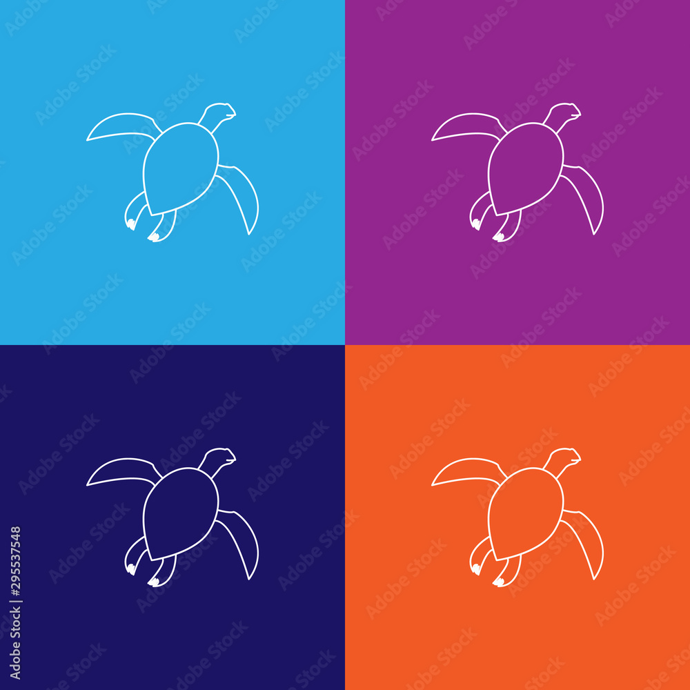 sea turtle icon. Element of popular sea animals icon. Premium quality ...