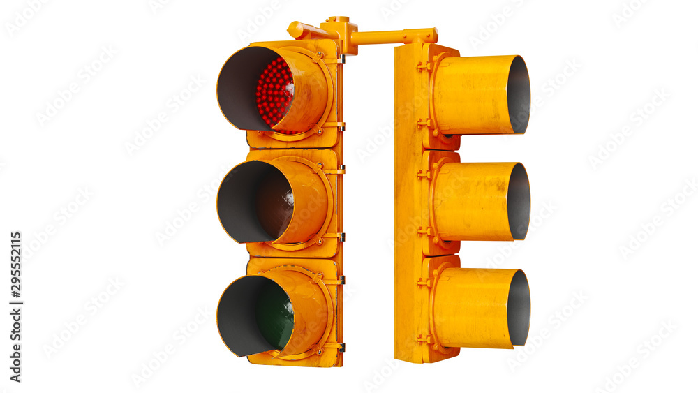 Traffic light yellow sign stoplight. 3D rendering Stock Illustration ...