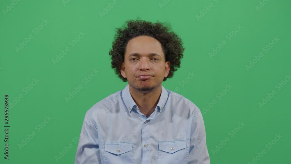 Facial Expression Of A Adult Man Pouting. Studio Isolated Shot Against ...