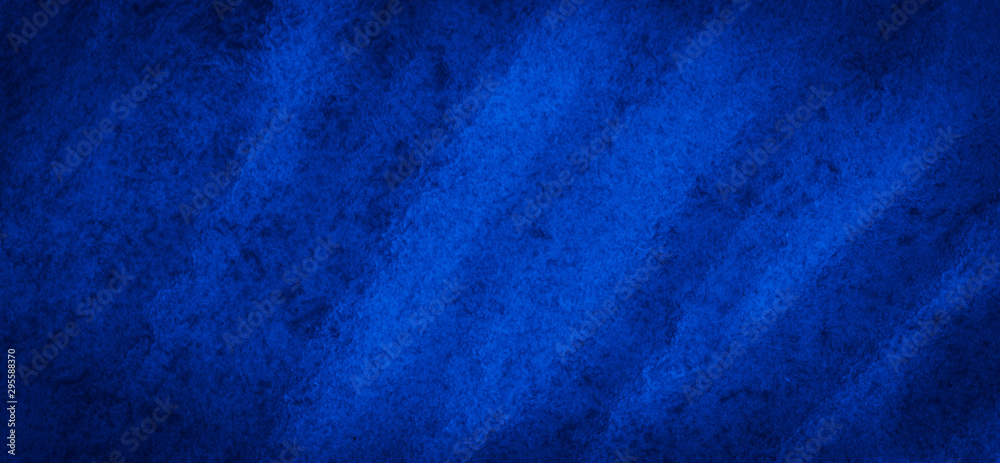 Saturated dark blue watercolor with unique uneven paint stains ...