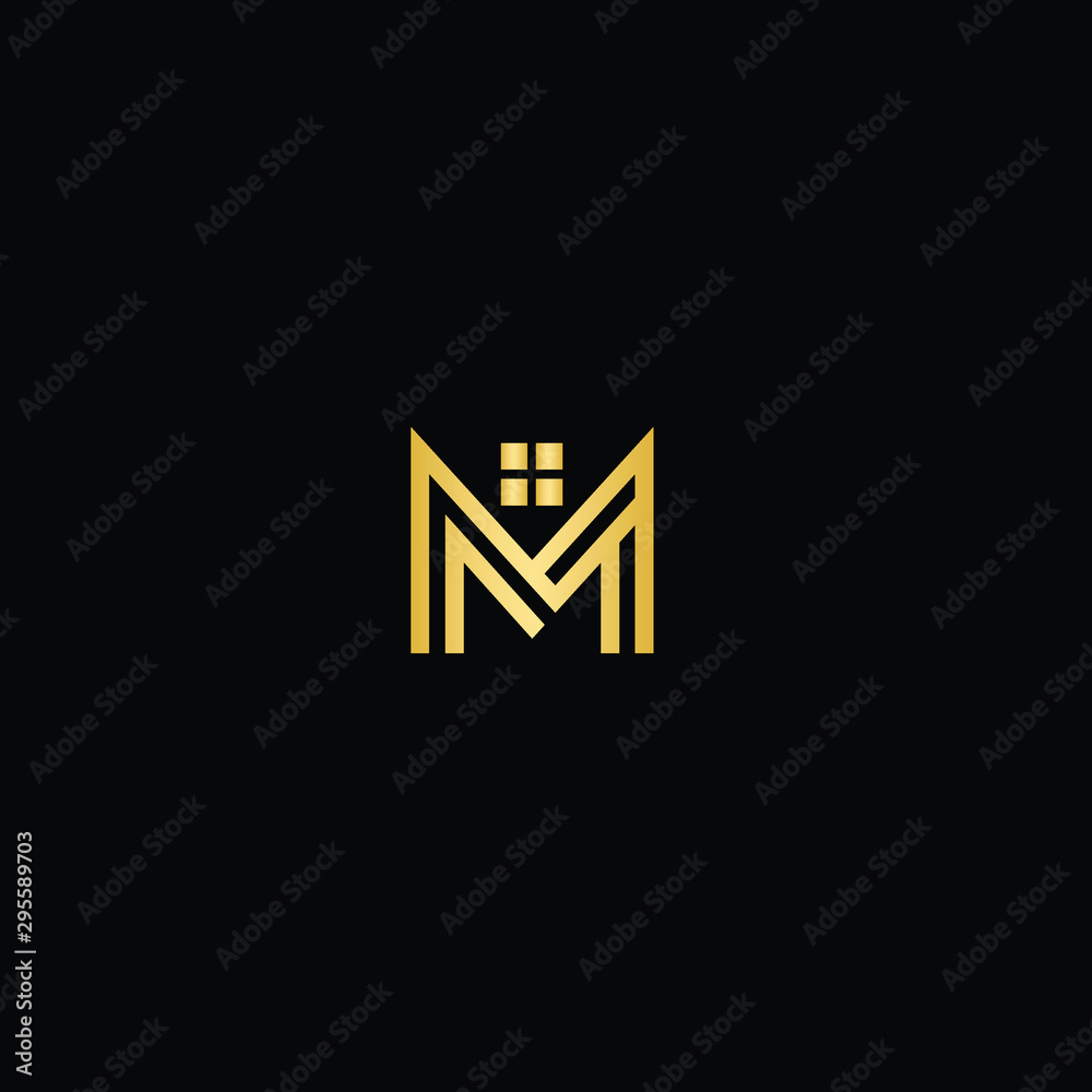 M letter Luxury architecture logo vector free Stock Vector | Adobe Stock