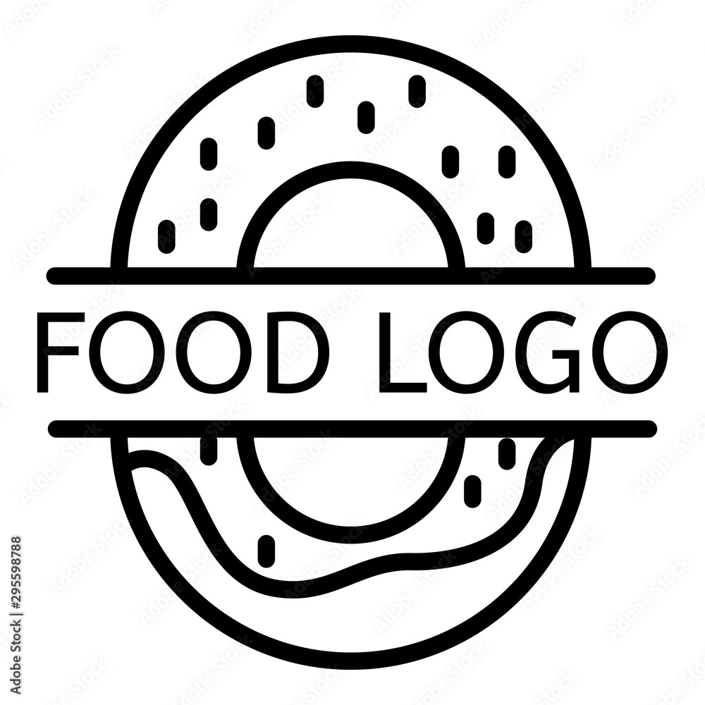 Food logo logo. Outline food logo vector logo for web design isolated ...