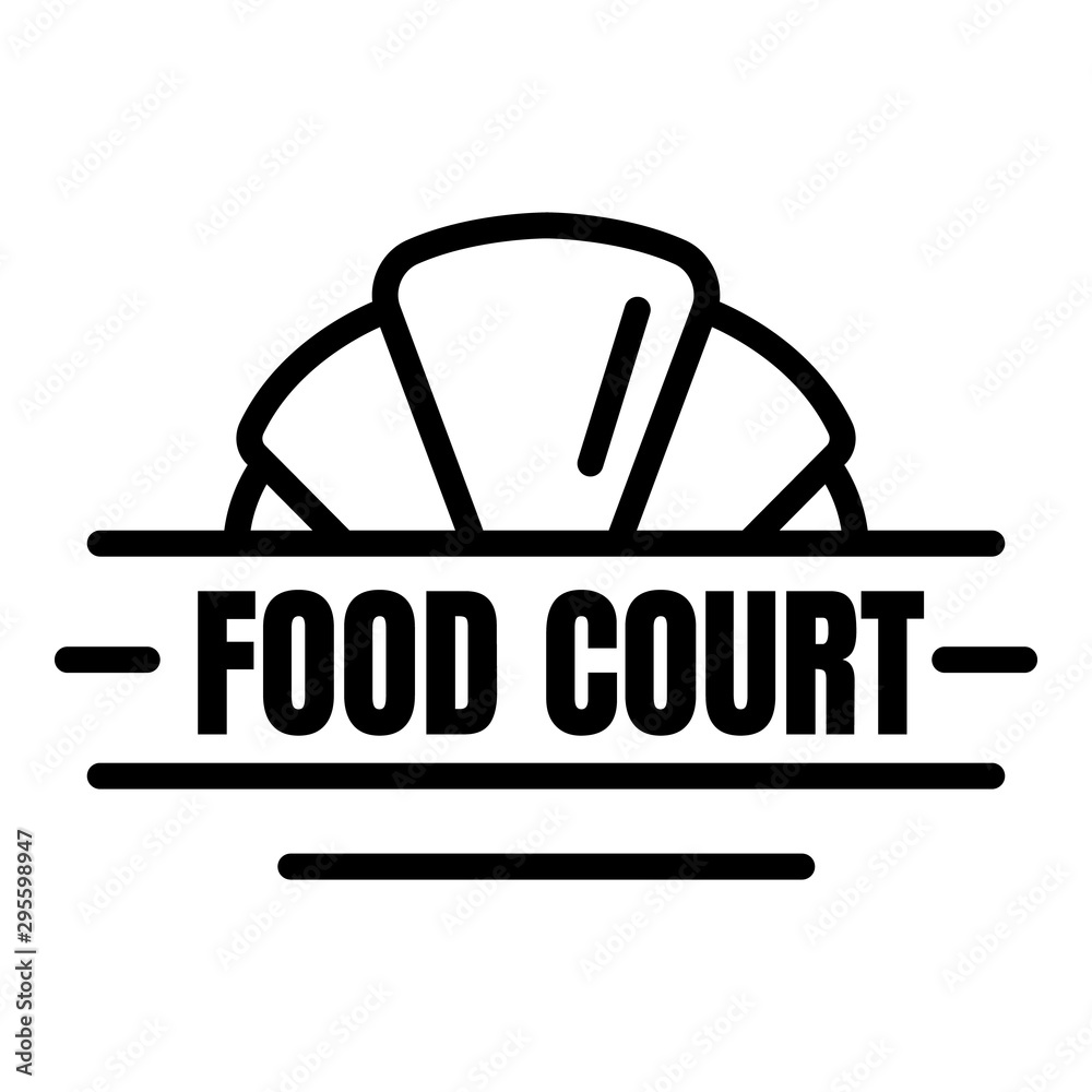 Fresh food court logo. Outline fresh food court vector logo for web ...