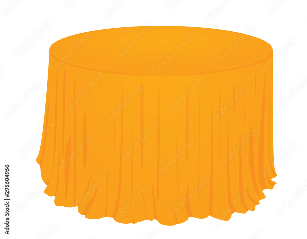 Orange circle tablecloth. vector illustration Stock Vector | Adobe Stock