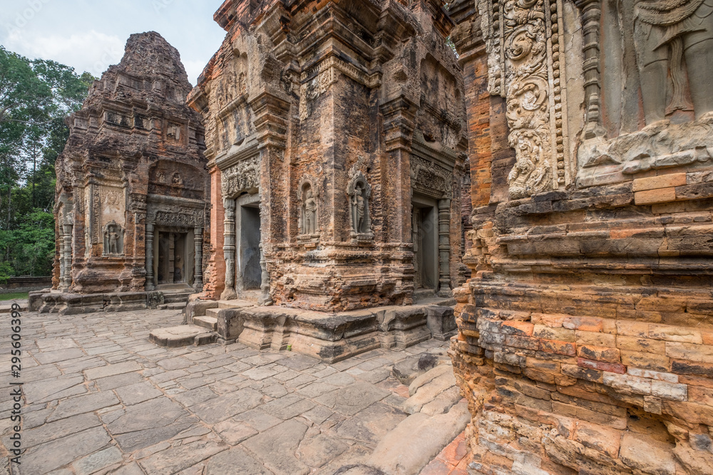 Preah Ko temple, pre angkorian period, Siem Reap province, Cambodia ...