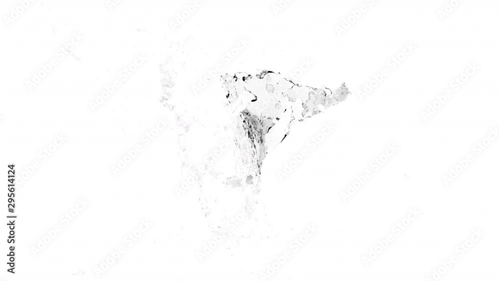 Water splash (cg ,slow motion,with alpha matte, 4K) Stock Video | Adobe ...