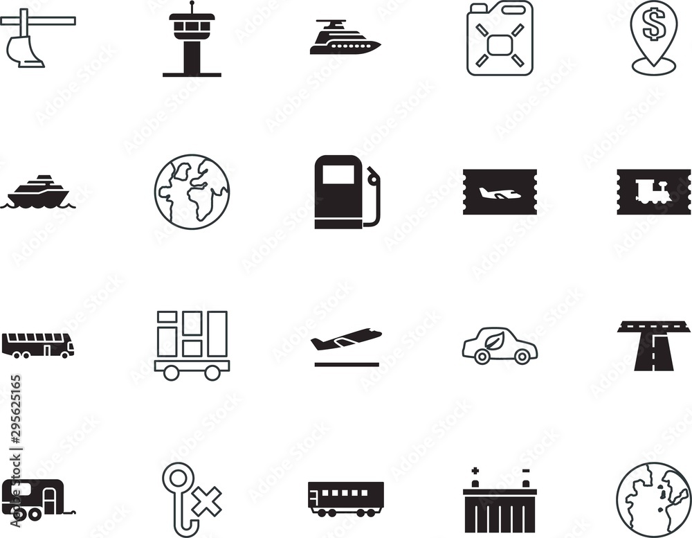 transport vector icon set such as: packaging, architecture, logo, pack ...