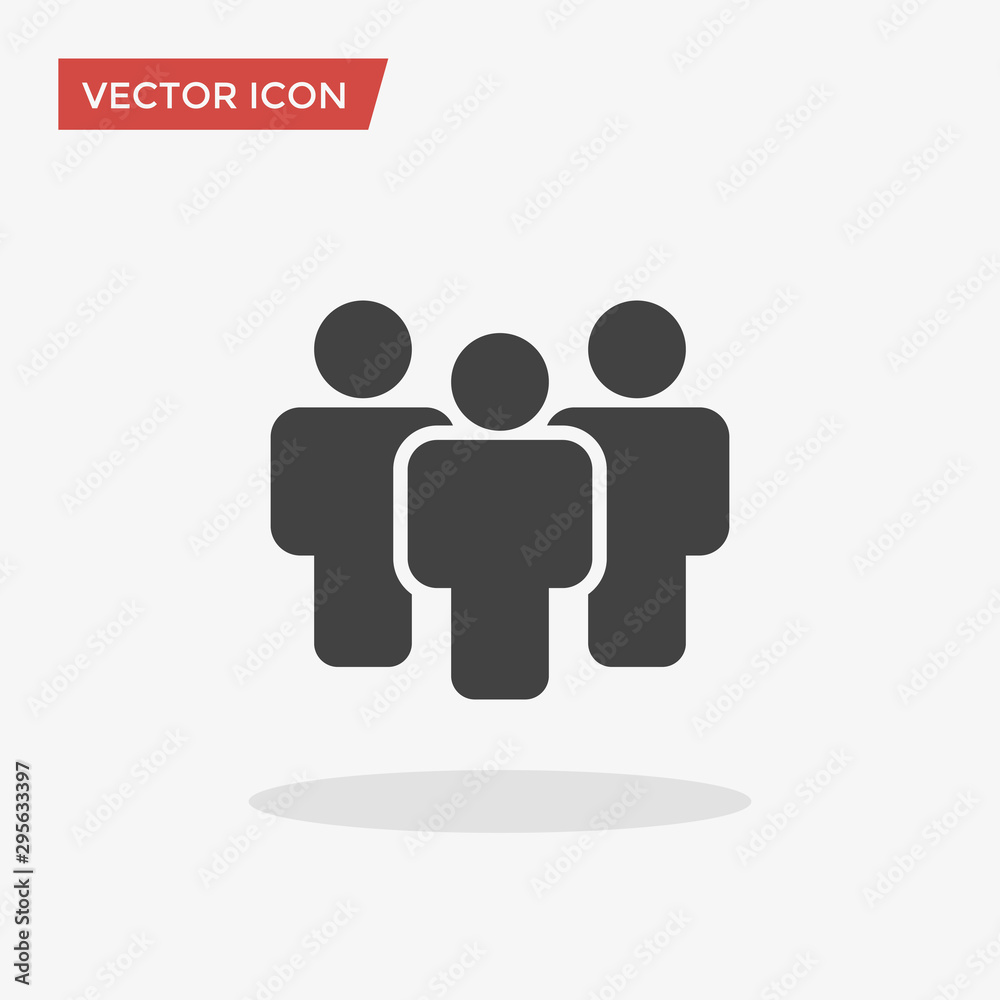 People Icon in trendy flat style isolated on grey background. Crowd ...