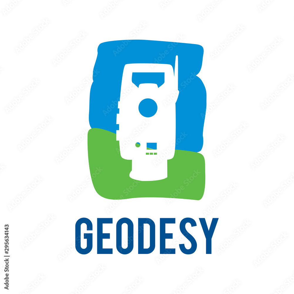 Vector logo of geodesy, design and topography Stock Vector | Adobe Stock