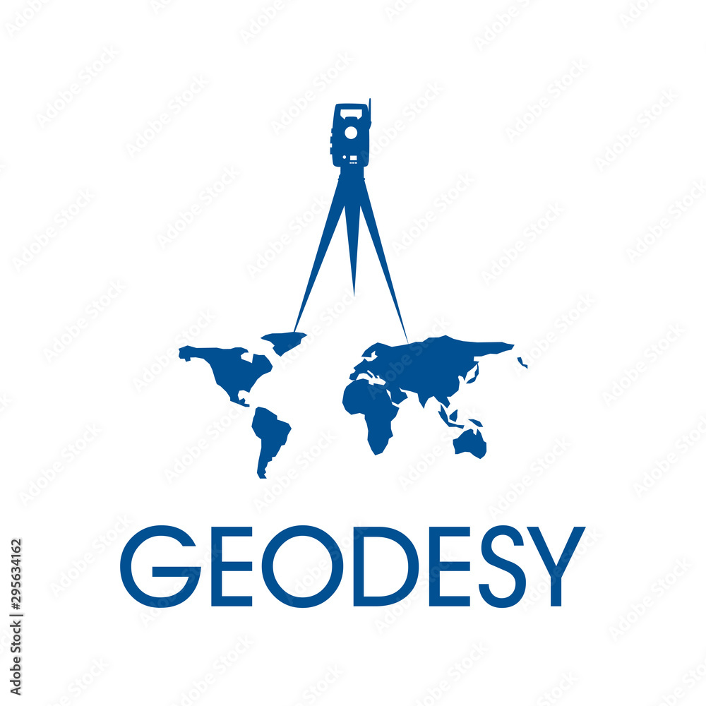 Vector logo of geodesy, design and topography Stock Vector | Adobe Stock