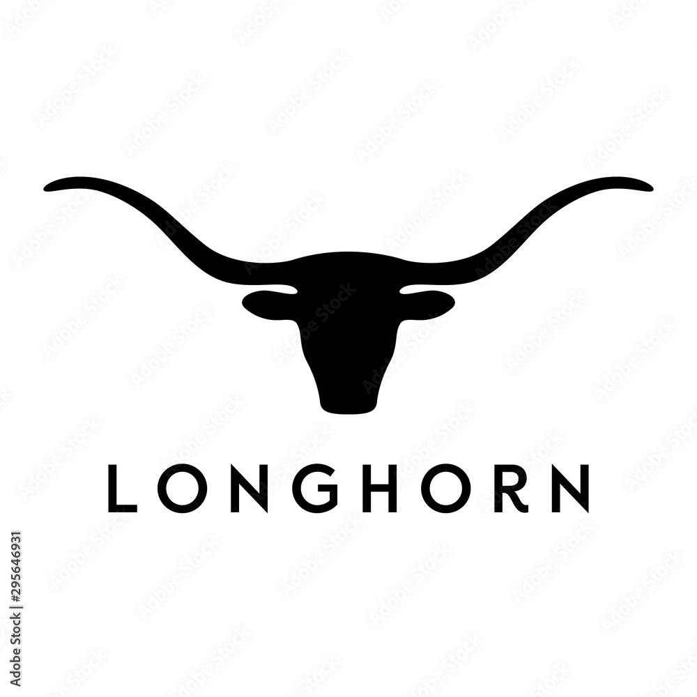 Vector illustration of a longhorn bull logo concept. Stock Vector ...