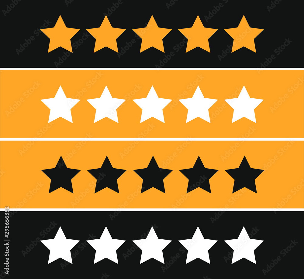 Poster Star Rating Set Vector – Wall Art | UkPosters