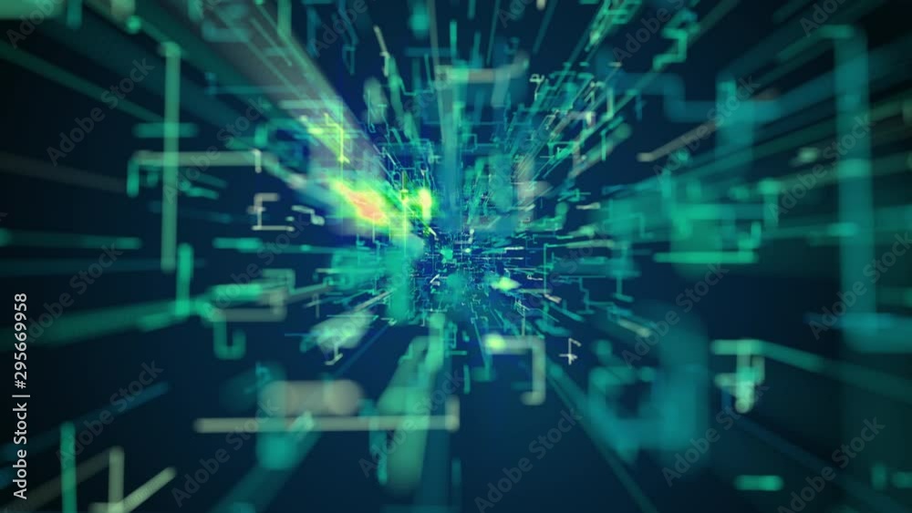 Abstract blueprint cyber space digital circuit pixel light line ...