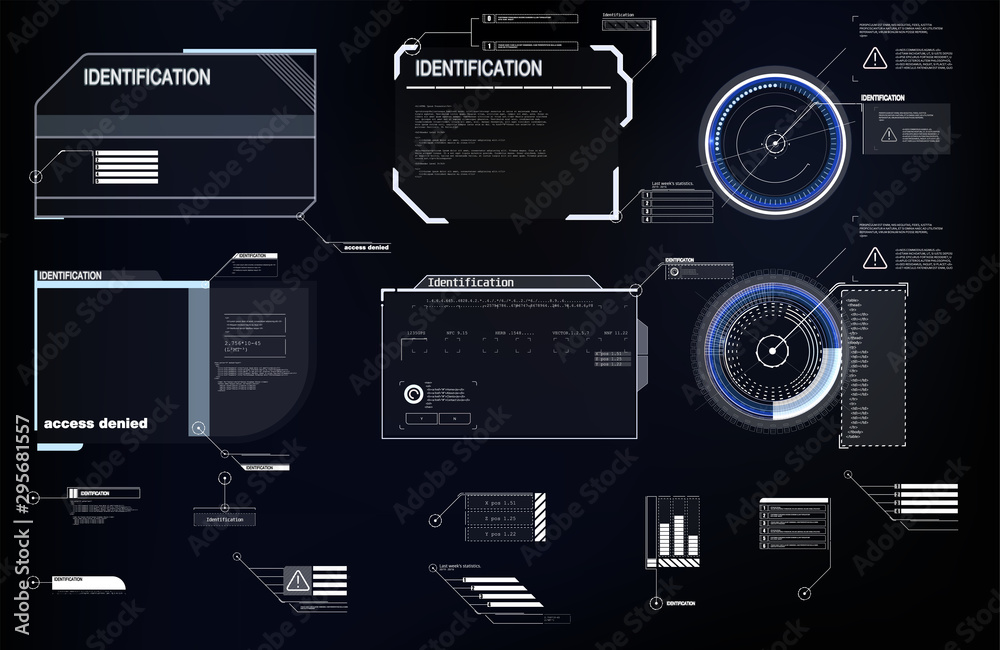 Interface elements HUD, UI, GUI. Vector Callout Titles set. Futuristic ...