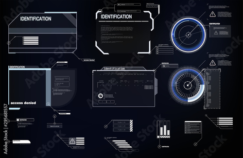 Interface elements HUD, UI, GUI. Vector Callout Titles set. Futuristic ...