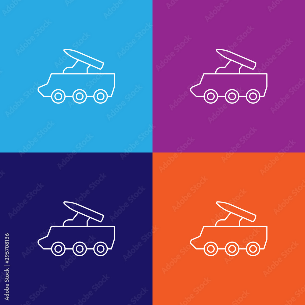 missile system line icon. Elements of military illustration icons ...
