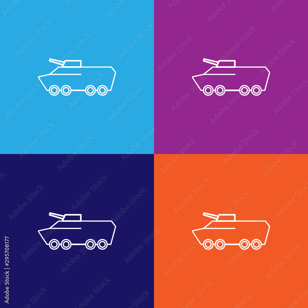 armored vehicle line icon. Elements of military illustration icons ...