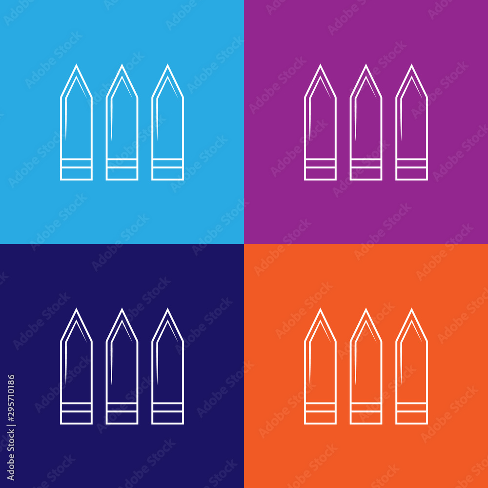 bullet line icons. Elements of military illustration icons. Signs ...