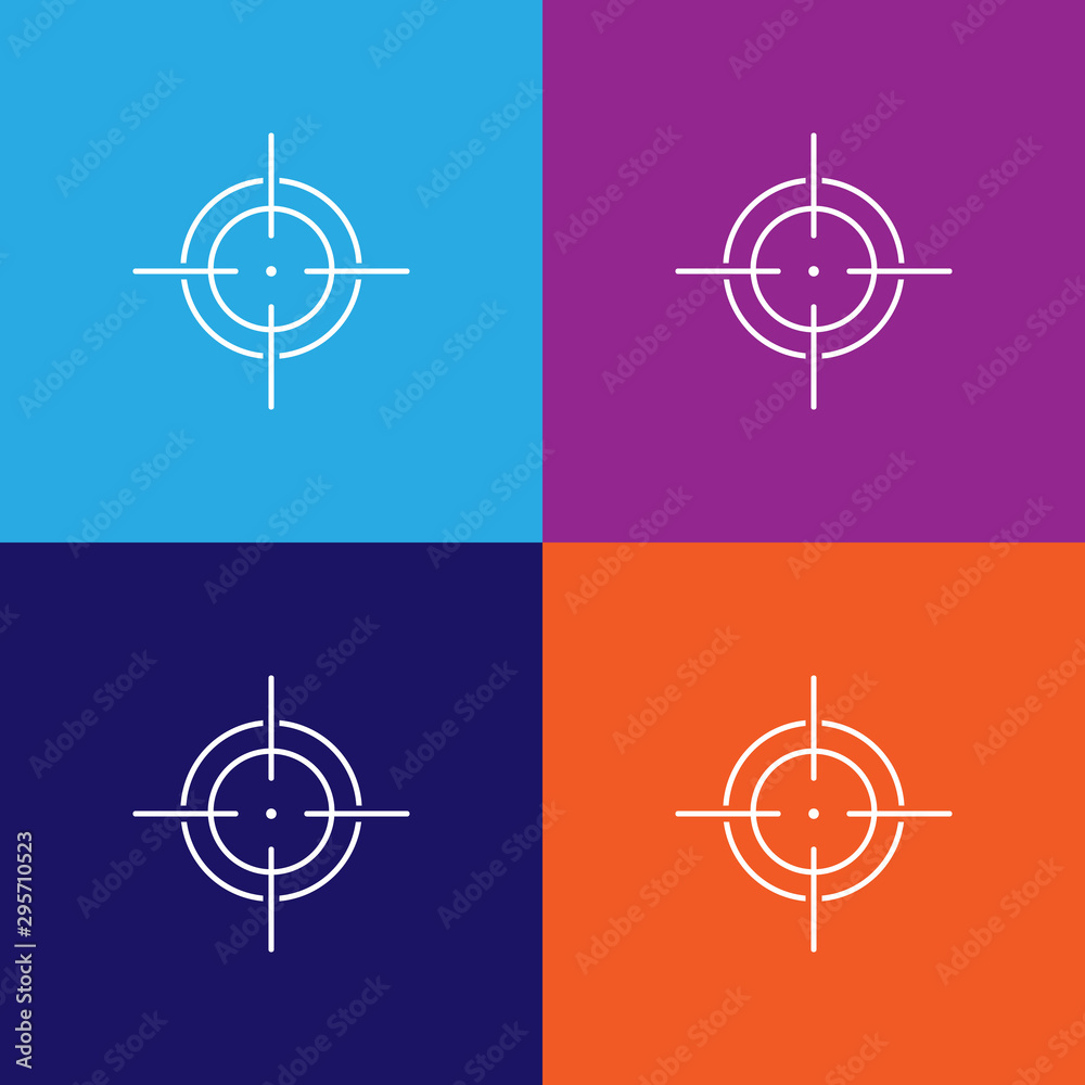 target icon, sight sniper symbol line icon. Elements of military ...
