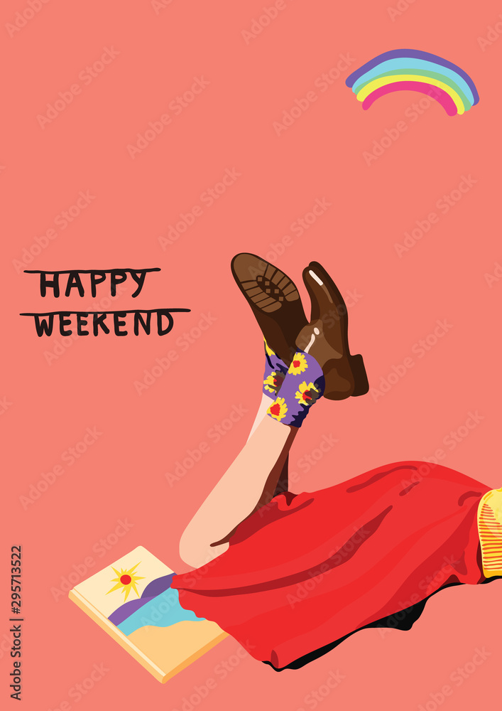 summer happy weekend background Stock Vector | Adobe Stock