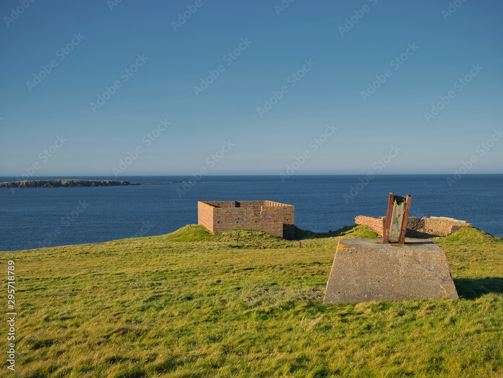 The abandoned RAF Skaw on the island of Unst in Shetland, Scotland, UK ...