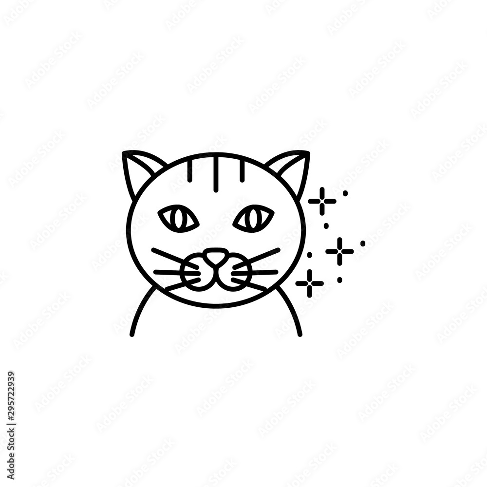 Cat American Curl Icon. Element Of Cats Icon - Stock - GamesAgeddon