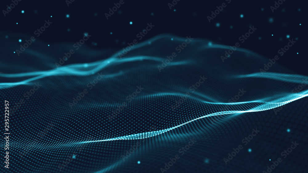 3d abstract digital technology background. Futuristic sci-fi user ...
