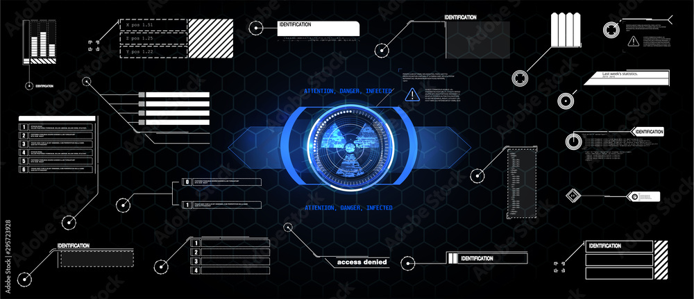 Vector Titles collection Interface elements HUD, UI, GUI. Vector ...