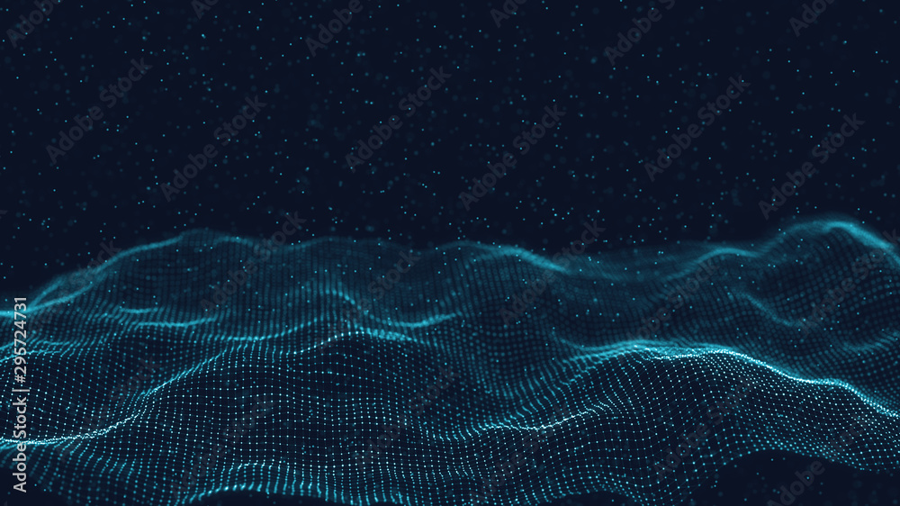 3d abstract digital technology background. Futuristic sci-fi user ...