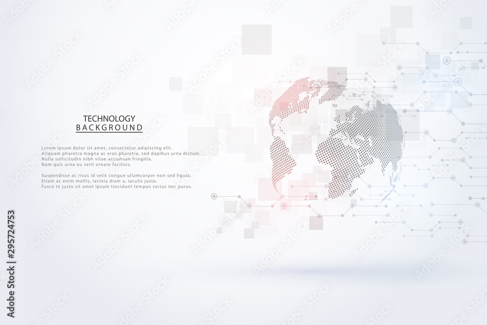 Abstract technology background Hi-tech communication concept futuristic ...