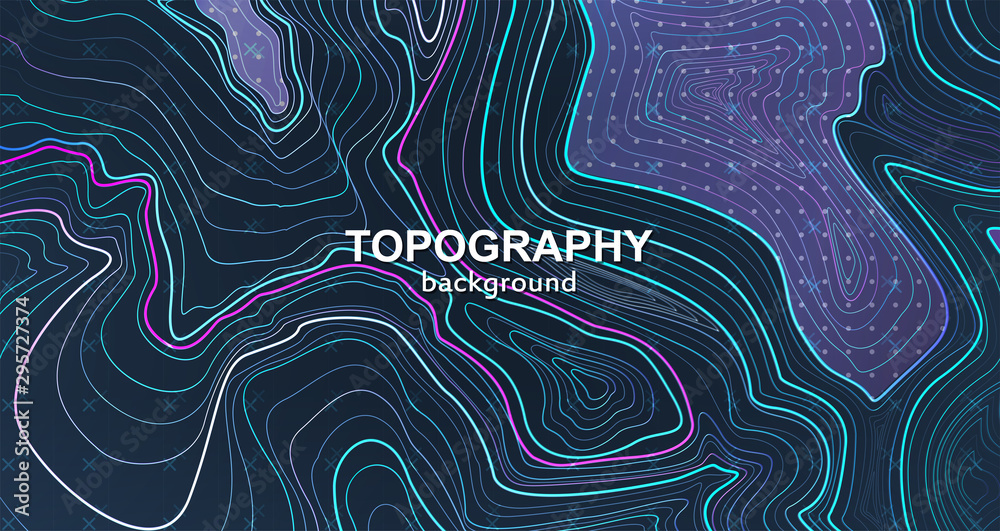 Topography background, contour terrain. Outline cartography landscape ...