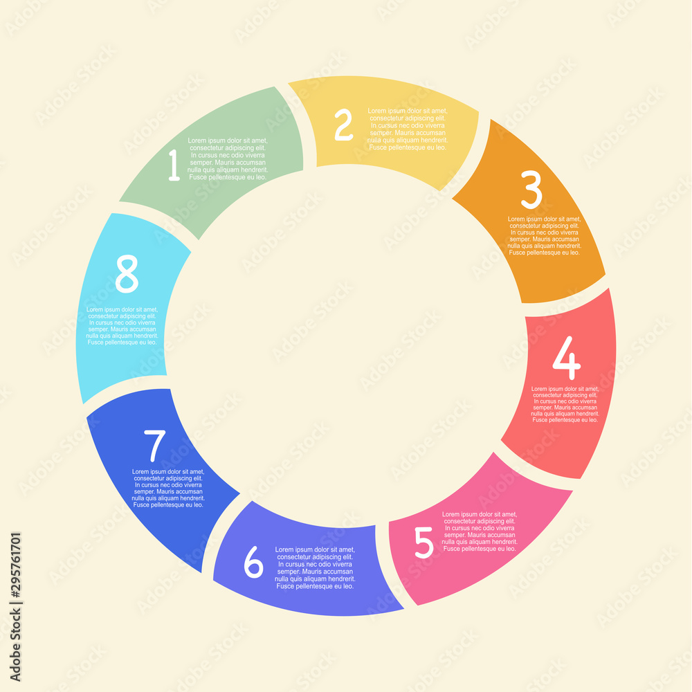 Infographic vector. Business process. Timeline infographics with 8 ...