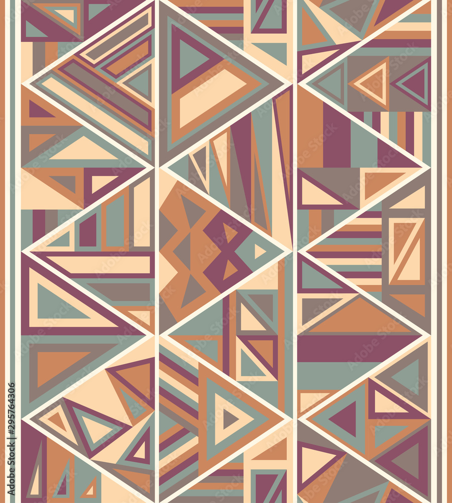 Abstract seamless triangle pattern. Can be used for design for textiles ...