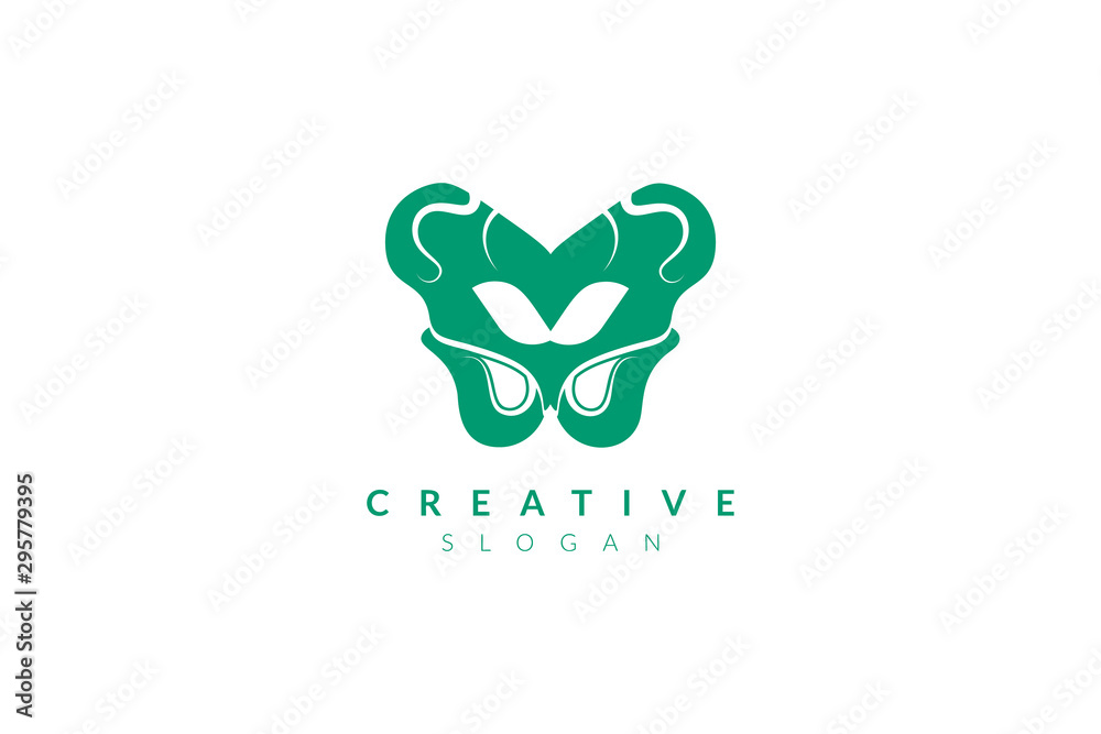 Vector illustration of pelvic bone shape design. Minimalist and simple ...