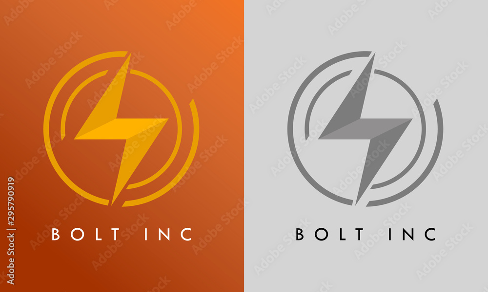 logo design template with 3d bolt, electric bolt symbol vector de Stock ...