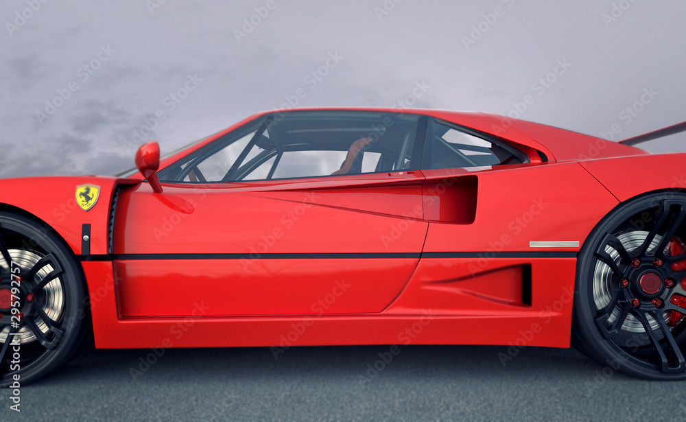Ferrari F40 Rendering in alta risoluzione Stock Photo | Adobe Stock