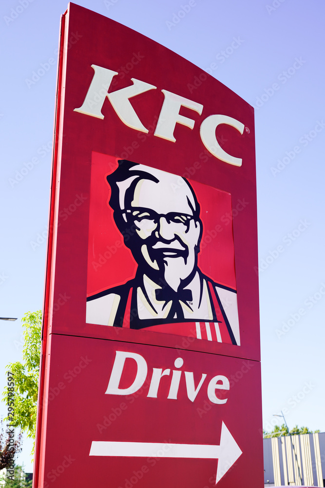 kfc Kentucky Fried Chicken Restaurant drive Sign fast food restaurant ...