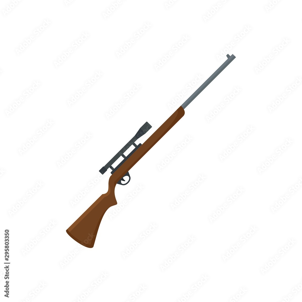 Sniper scope rifle icon. Flat illustration of sniper scope rifle vector ...
