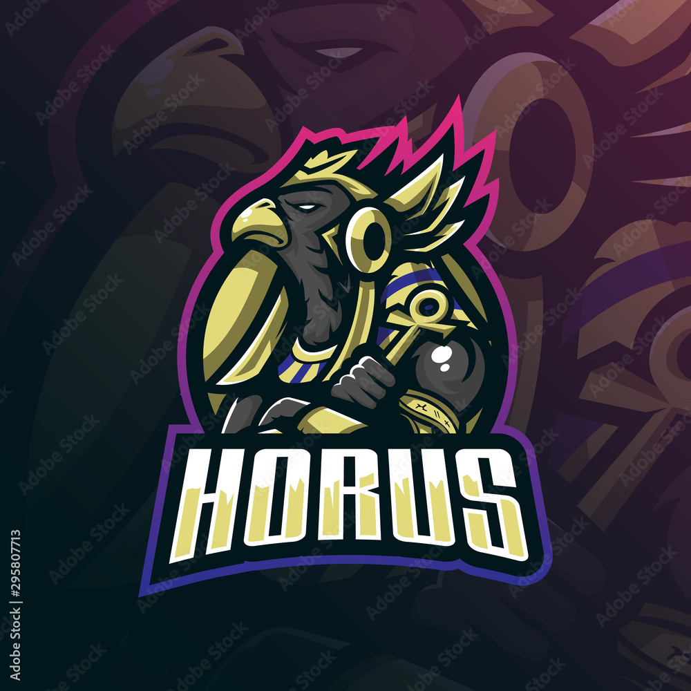 horus mascot logo design vector with modern illustration concept style ...