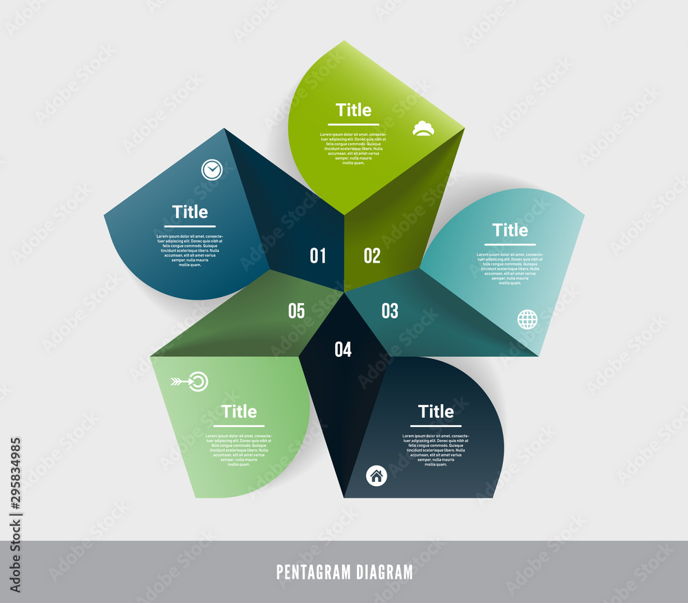 Vector pentagon infographic. Template for diagram, graph, presentation ...