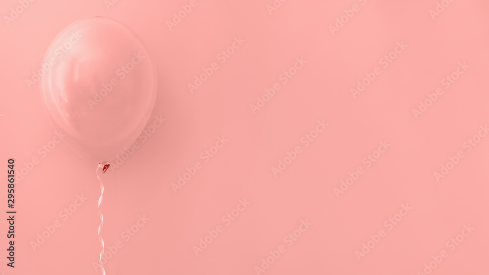 Pink balloon on pink background Stock Photo | Adobe Stock