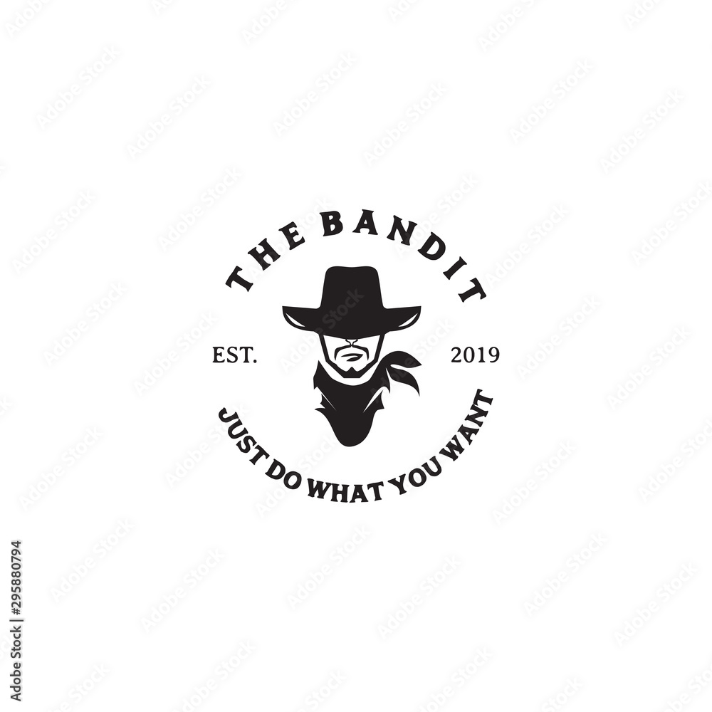 The bandits logo design vector template Stock Vector | Adobe Stock