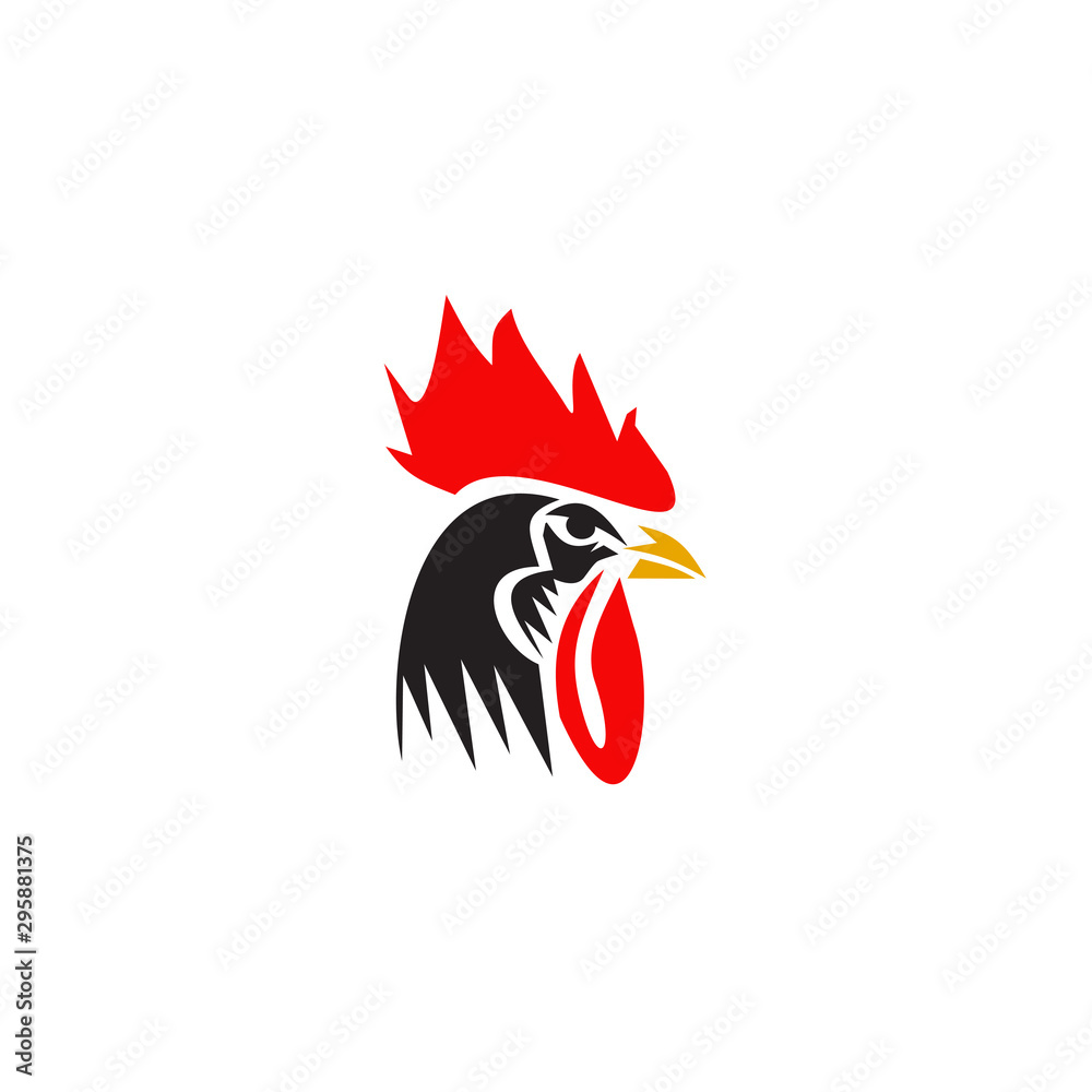 Fighter chicken logo design vector template Stock Vector | Adobe Stock