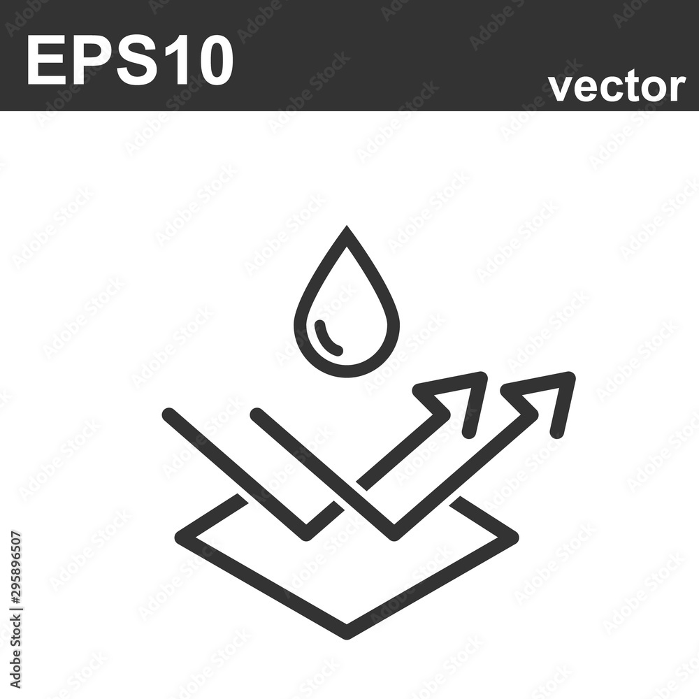 water repellent surface icon Stock Vector | Adobe Stock