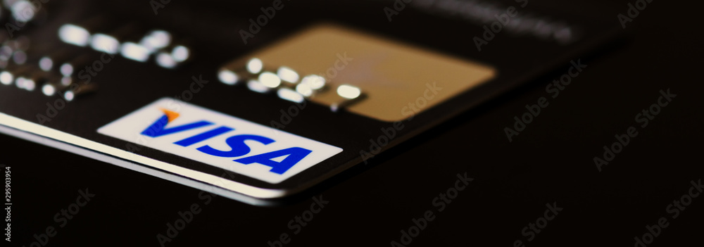 Plastic card VISA Stock Photo | Adobe Stock