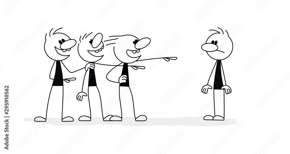 Doodle stick figure: Men or businessman who made some mistake and now ...