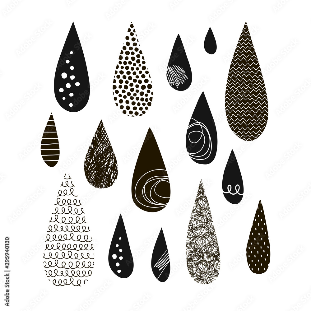 Rain Drops Vector