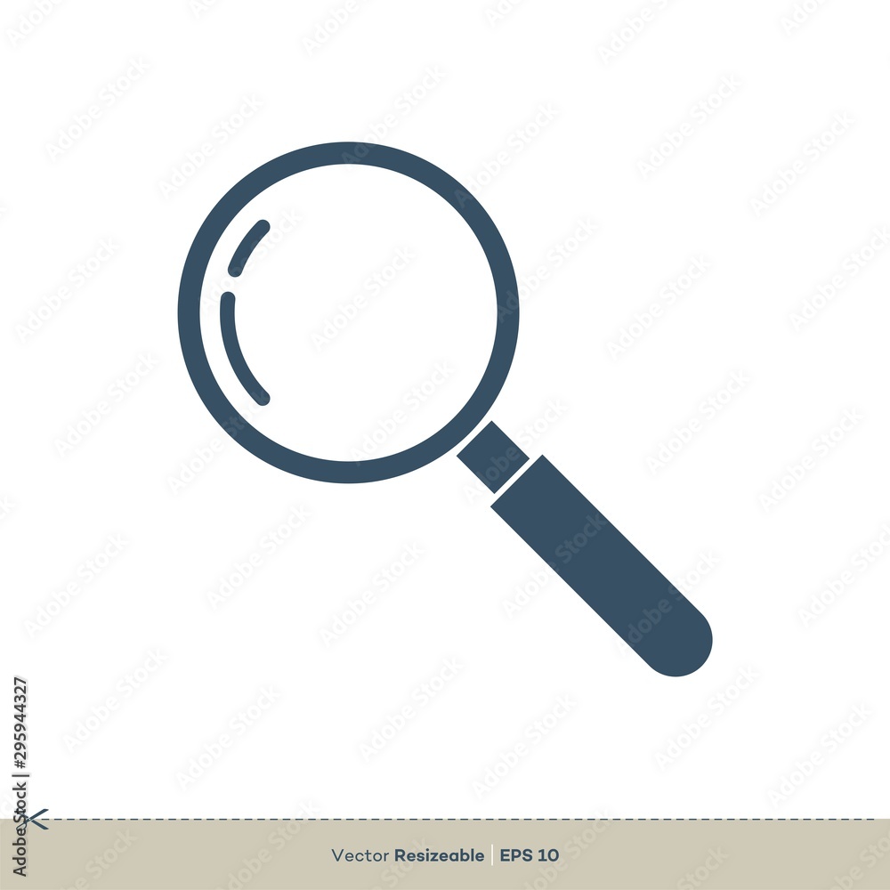 Magnifying Glass Vector Logo, Find / Browse Icon Template Illustration ...